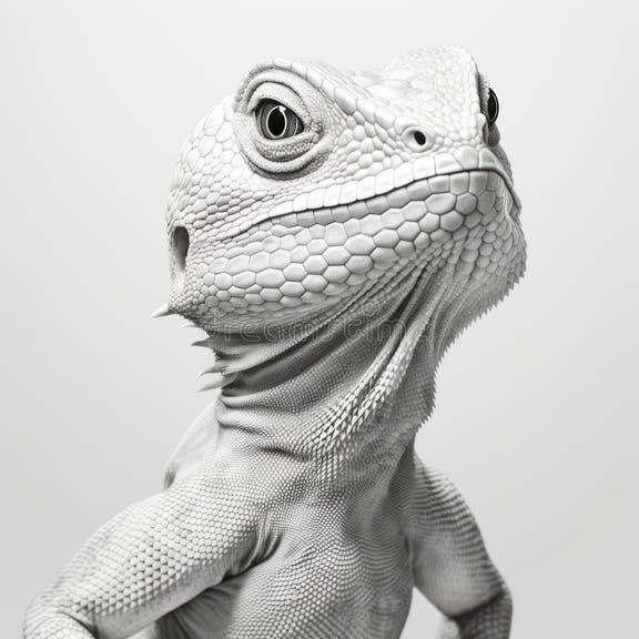 Bearded Lizard: Stunning 3d Art with Minimalistic Portraits Stock ...
