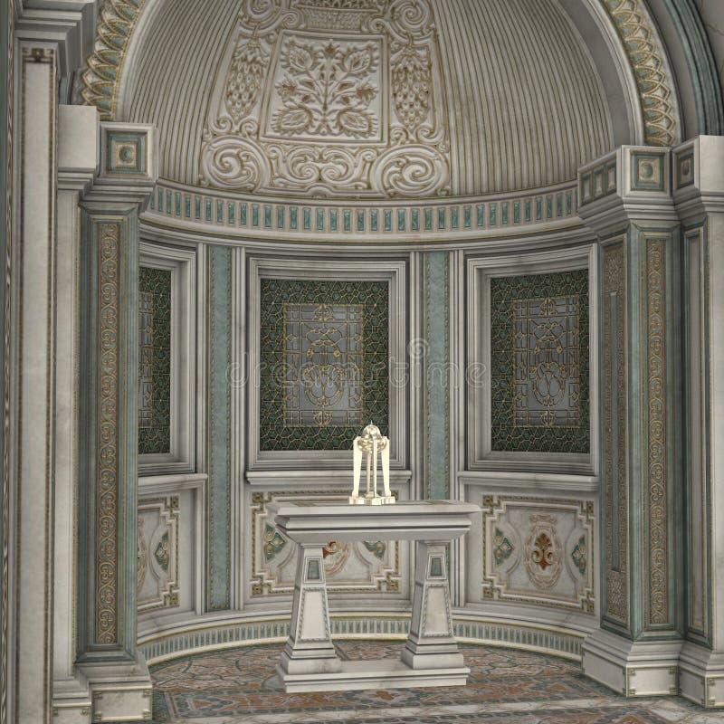 3d rendered crypt interior stock illustration. Illustration of dark ...