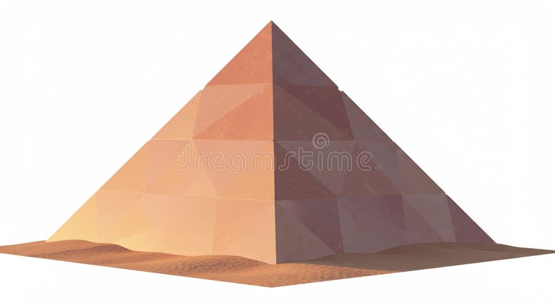 A Digitally Rendered Pyramid with Smooth, Angular Surfaces, Positioned ...