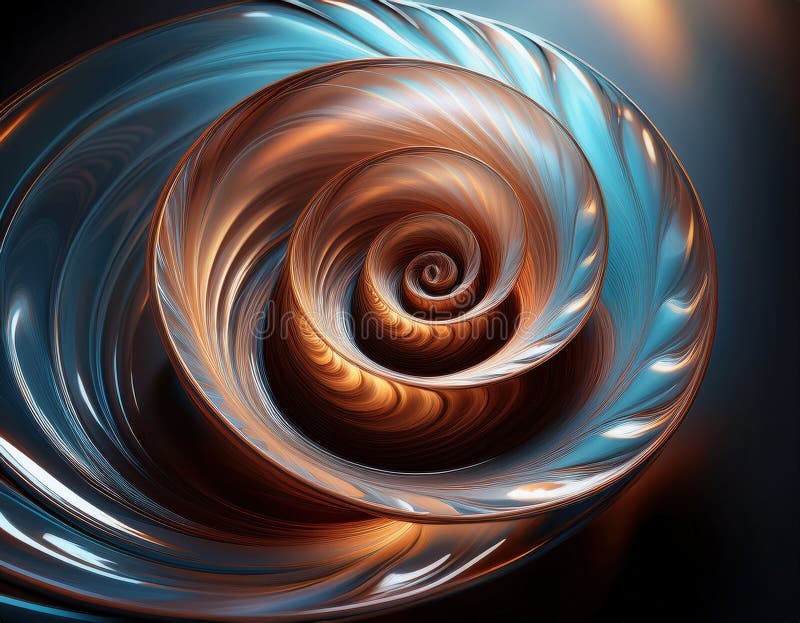 Abstract Fibonacci Spiral Artwork Stock Illustration - Illustration of ...