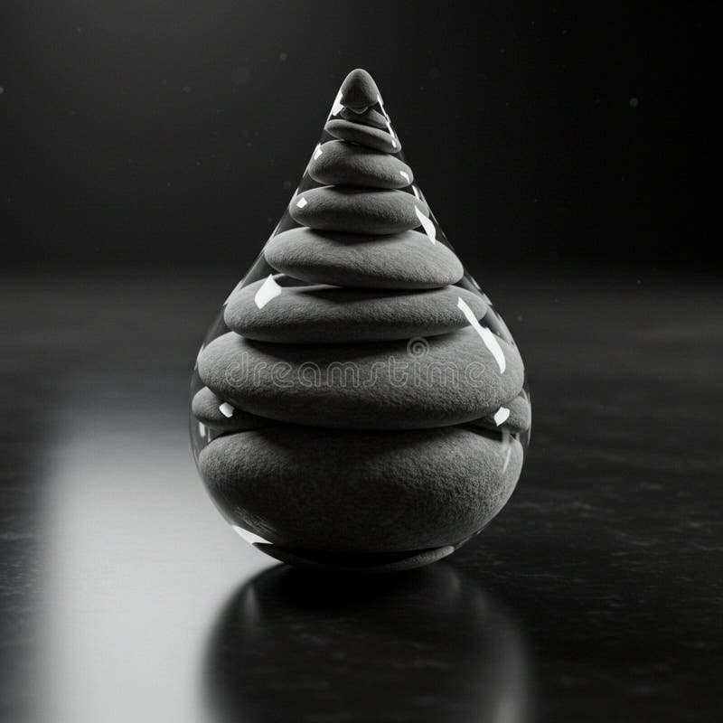 A Digitally Rendered Teardrop-shaped Structure Composed of Smooth ...