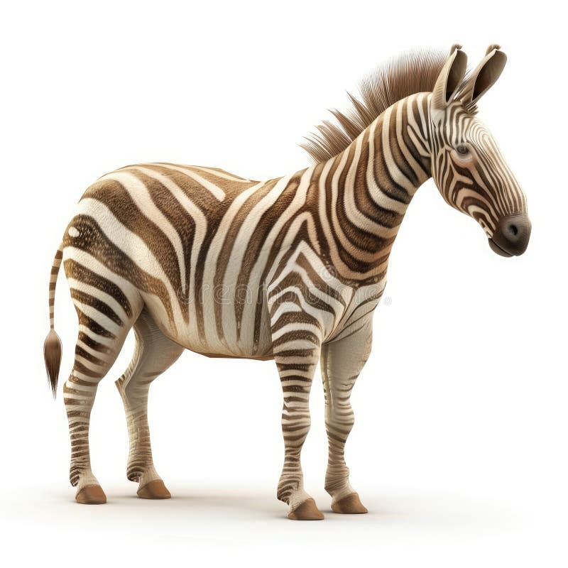 Striped Plains Zebra, Majestic African Equine Mammal. Stock ...
