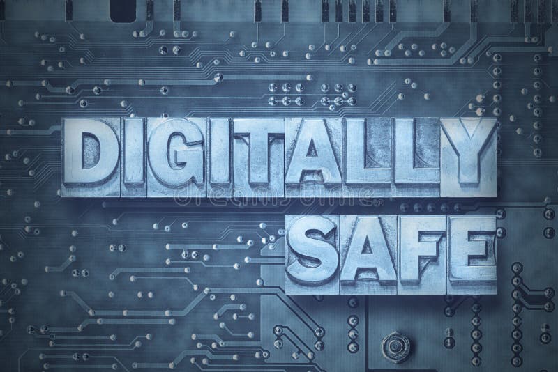Digitally safe - pc blue stock image. Image of concept - 110663753
