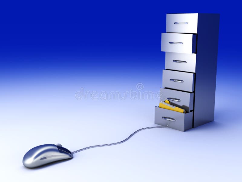 Digitalt Arkiv stock illustrationer. Illustration av mapp - 18085016