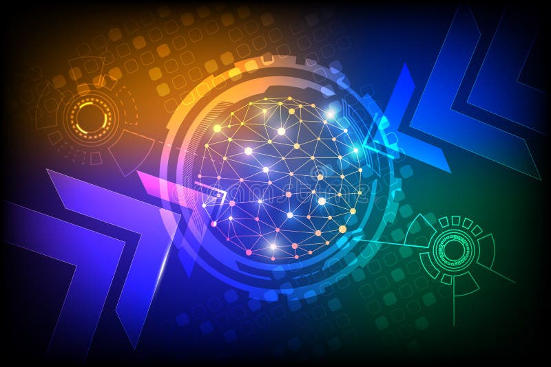 Digitaltechnik-Zusammenfassungshintergrund Stock Abbildung ...