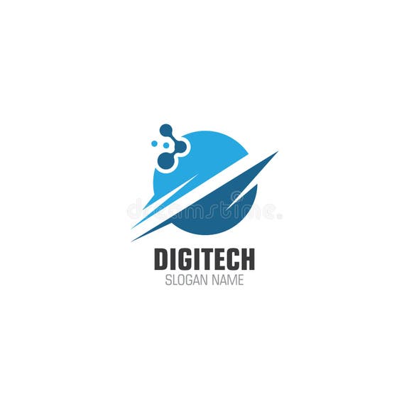 Digitech Flat Creative Logo Design Modern Technology Template Business ...
