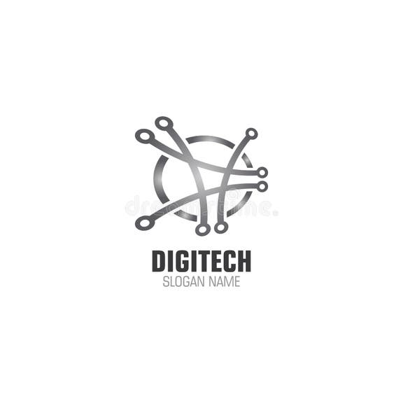 Digitech Flat Creative Logo Design Modern Technology Template Business ...