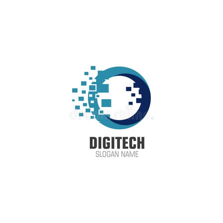 Digitech Flat Creative Logo Design Modern Technology Template Business ...