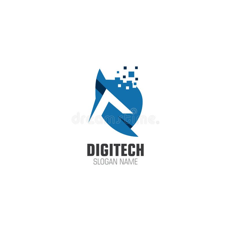 Digitech Flat Creative Logo Design Modern Technology Template Business ...
