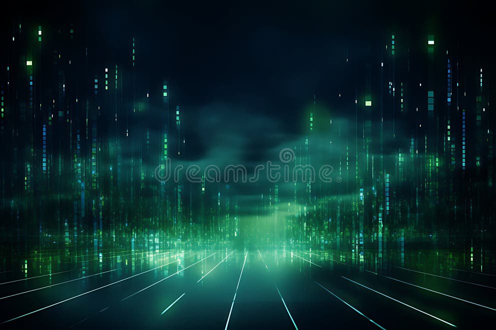 Digitization of the City Concept Stock Illustration - Illustration of ...