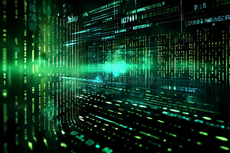 Digitization of the City Concept of the Future, Binary Number Stock ...