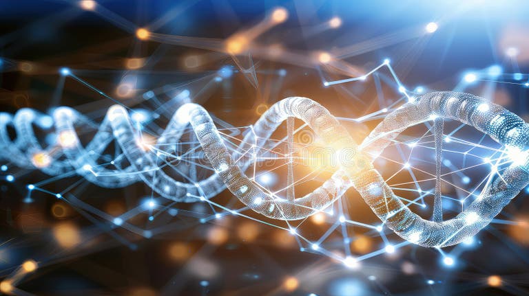 Digitized DNA molecule. stock photo. Image of molecular - 308941030