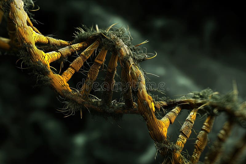 Digitized DNA molecule. stock illustration. Illustration of molecular ...