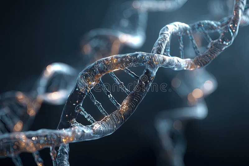 Digitized DNA molecule. stock illustration. Illustration of helix ...