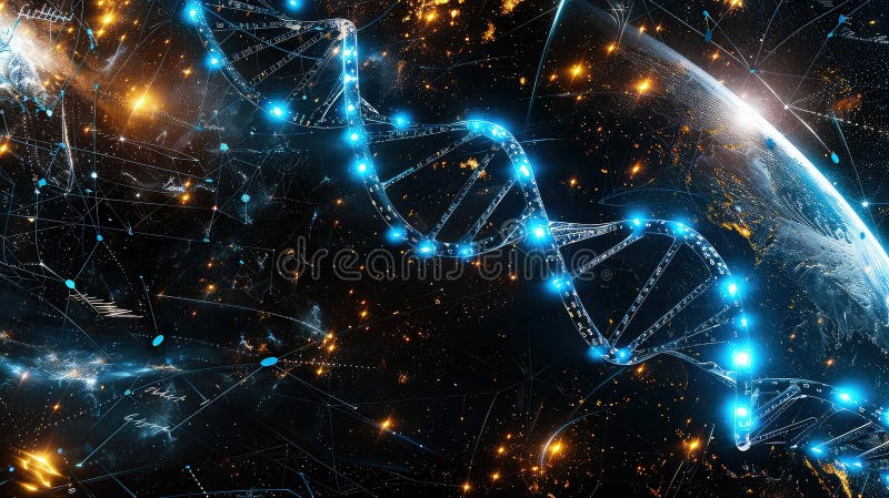 Digitized DNA molecule. stock photo. Image of biochemistry - 308209078