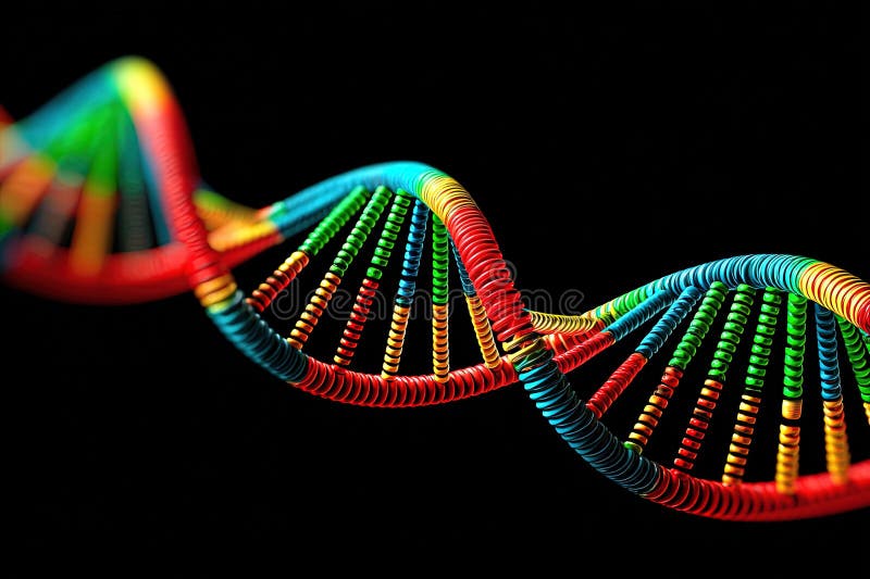 Digitized DNA molecule. stock illustration. Illustration of clone ...