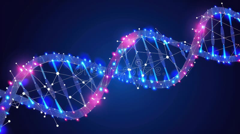 Digitized DNA molecule. stock photo. Image of molecule - 308346192