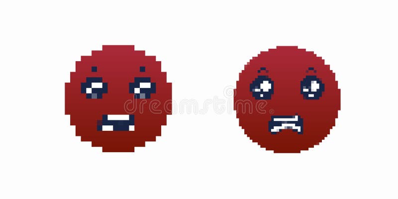 Digitized Expressions of Two Pixel Art Faces with Varied Emotions in ...