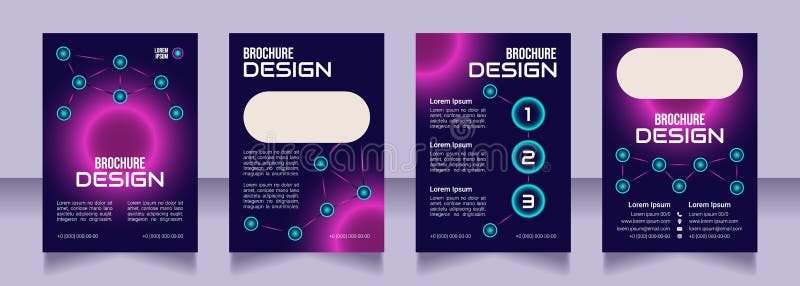 Digitizing Business Process Blank Brochure Design Stock Vector ...