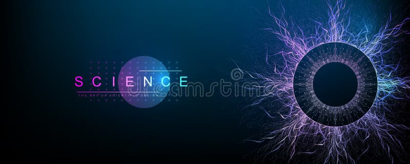 Digits Abstract Background with Connected Line and Dots, Wave Flow ...