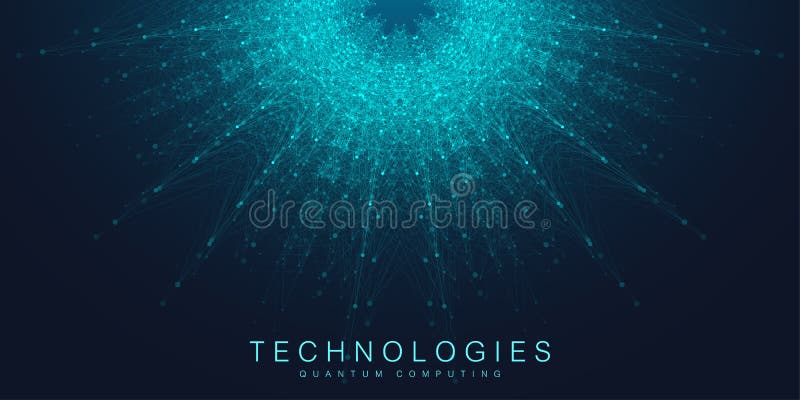 Digits Abstract Background With Connected Line And Dots Wave Flow Digital Neural Networks 5882