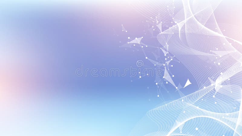 Digits Abstract Background With Connected Lines And Dots Digital Neural Networks Stock