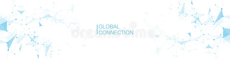 Digits Abstract Background With Connected Lines And Dots Digital Neural Networks Stock Vector