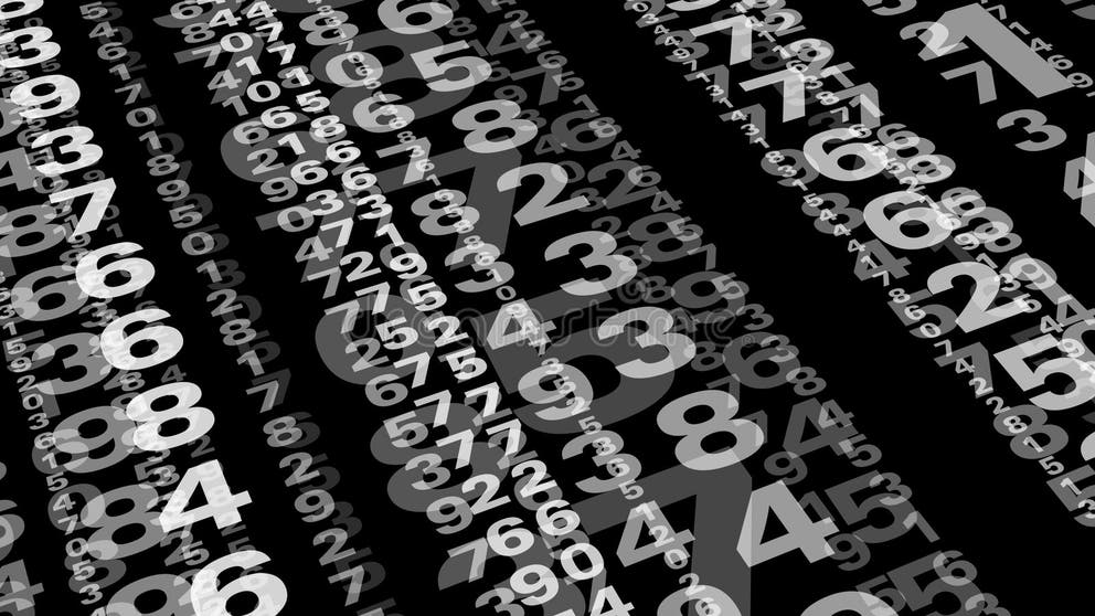 Digits On Black Numerical Algorithm Counting Dynamic Numbers Data