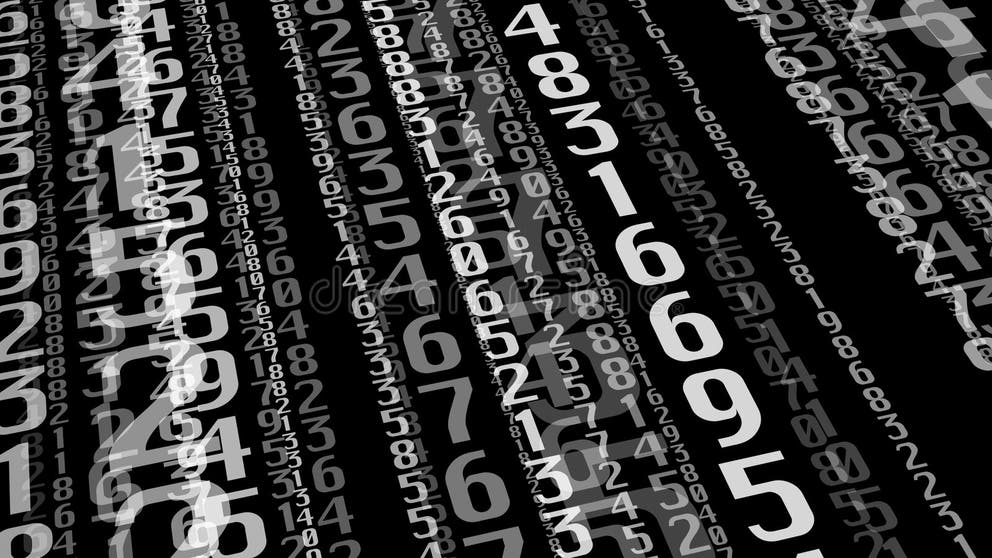 Mathematical Numbers on Black Abstract Data Science Algorithm for Counting Numerical Digits and ...