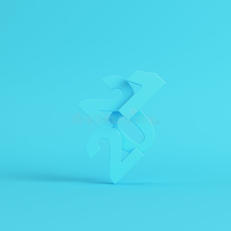 2021 Digits on Bright Blue Background in Pastel Colors Stock ...