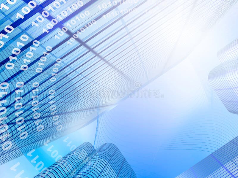 Digits and buildings stock illustration. Illustration of blue - 12907097