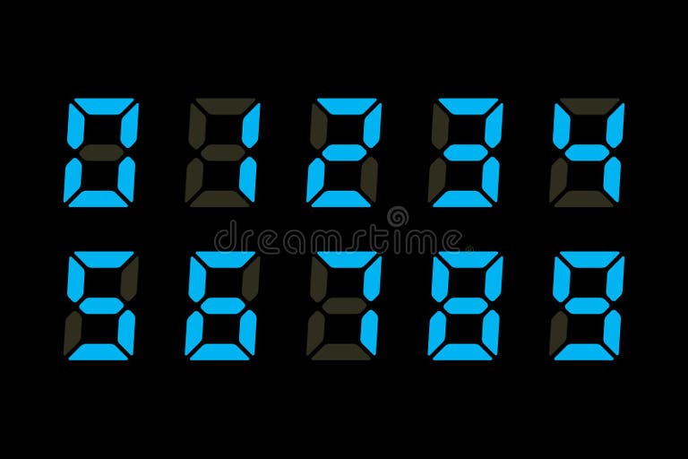 Digits Display stock vector. Illustration of blue, background - 16352699