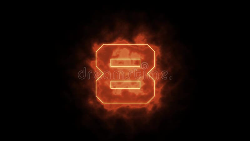 Digits in Flames - Number 7 on Fire - Drawn with Laser Beam Stock Video ...