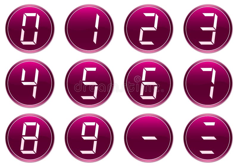 Digits icons set. stock vector. Illustration of gadget - 6303425