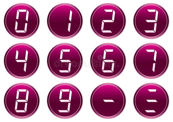 Digits icons set. stock vector. Illustration of gadget - 6303425