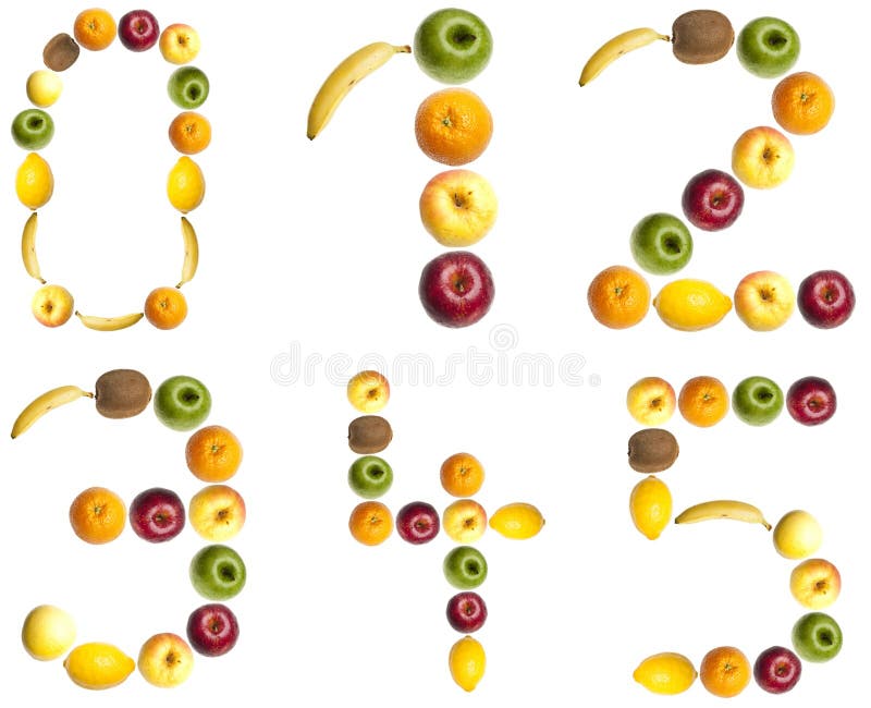 Number two with fruits stock image. Image of design, solid - 27290727