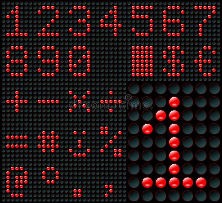 Digits Matrix Display Stock Illustrations – 1,008 Digits Matrix Display ...