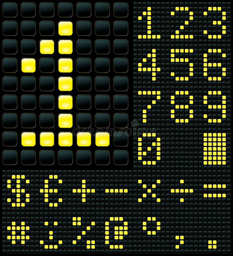 Dot-matrix Digits stock vector. Illustration of figure - 11968781 Dot-matrix Digits stock vector. Illustration of figure - 11968781