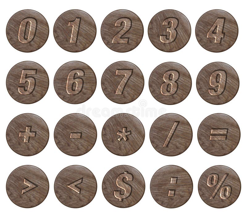 Set Digits Operations Arithmetic Stock Photos - Free & Royalty-Free ...