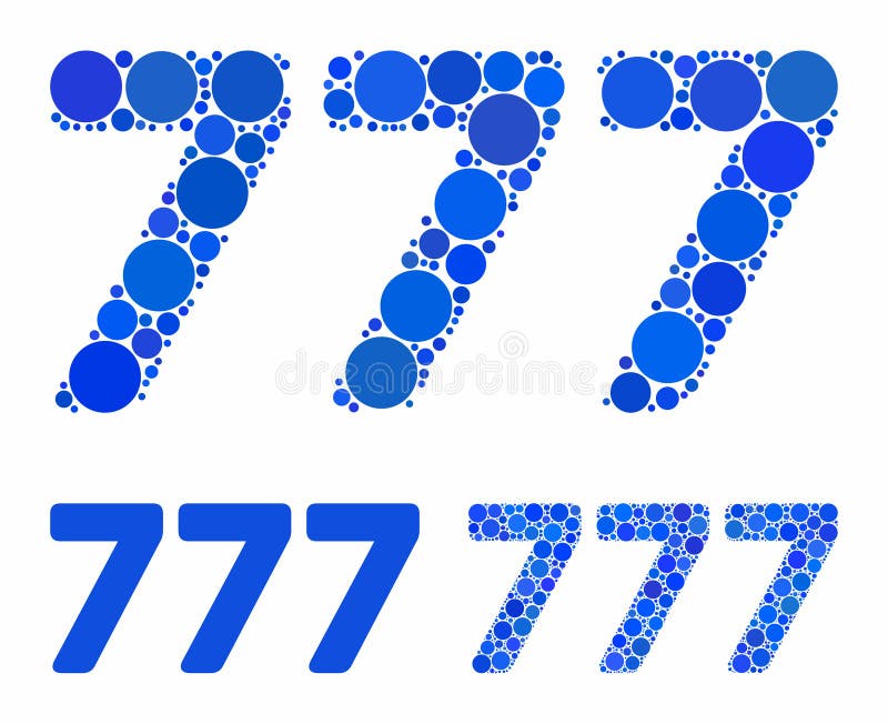 777 Digits Text Mosaic Icon of Round Dots Stock Vector - Illustration ...