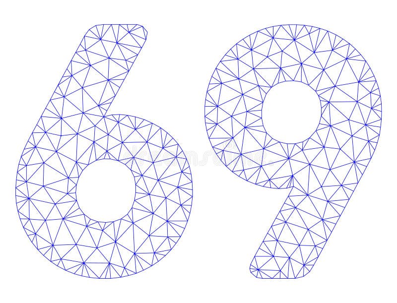 69 Digits Text Polygonal Frame Vector Mesh Illustration Stock Vector ...