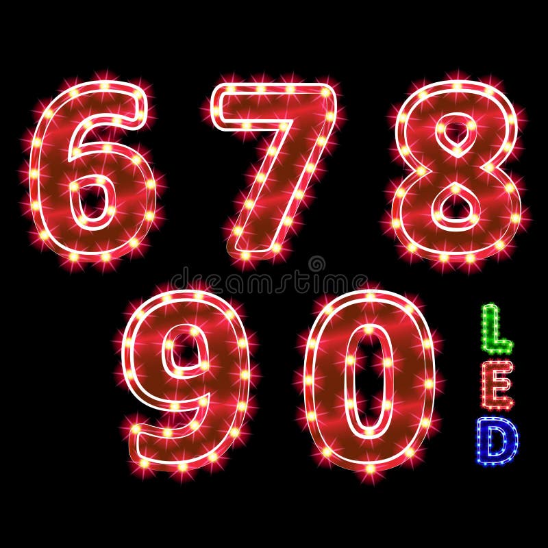 Digits stock vector. Illustration of night, glitter, club - 47843164