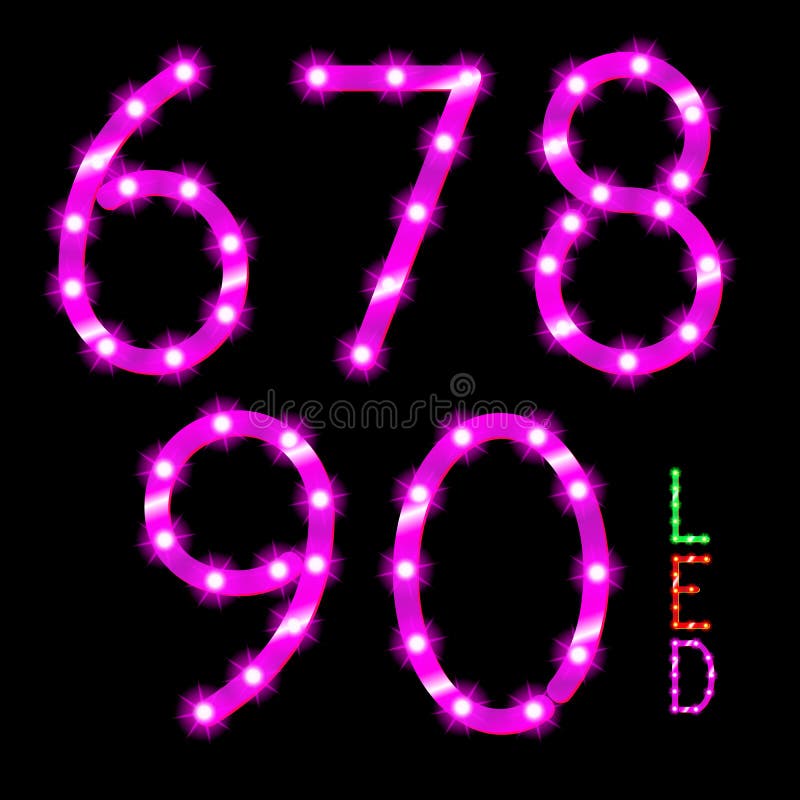 Digits stock vector. Illustration of character, font - 51215841