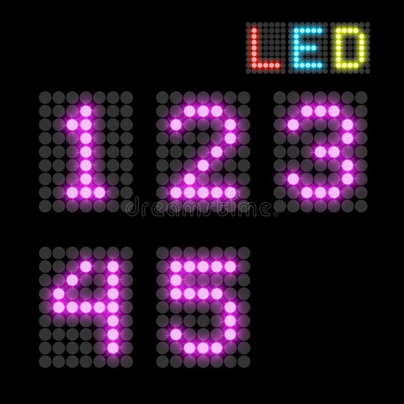 Digits stock vector. Illustration of electricity, ardent - 52068317