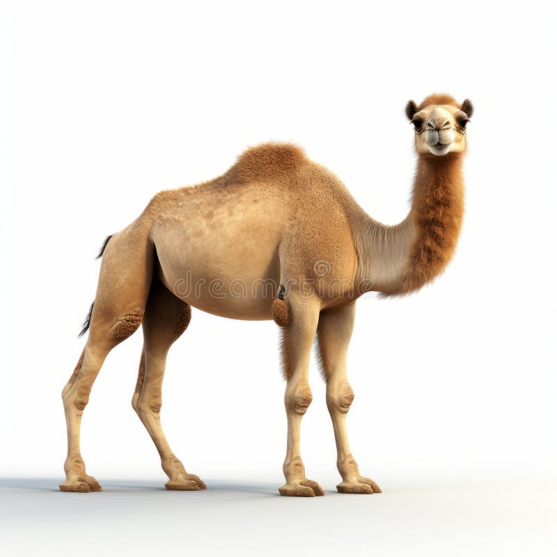 Dignified Camel 3d Render on White Background Stock Illustration ...