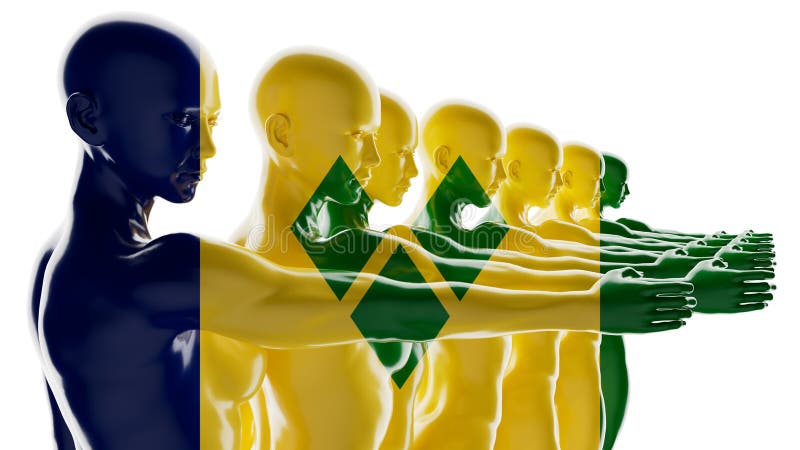 Dignified Progression: Silhouetted Human Forms Adorned with Saint ...