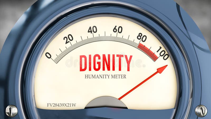 Dignity and Humanity Meter that is Hitting a Full Scale, Showing a Very ...