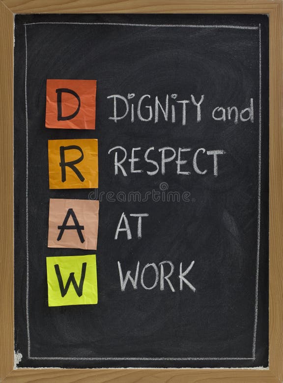 Dignity and Respect at Work Stock Photo - Image of vertical, draw: 12303030