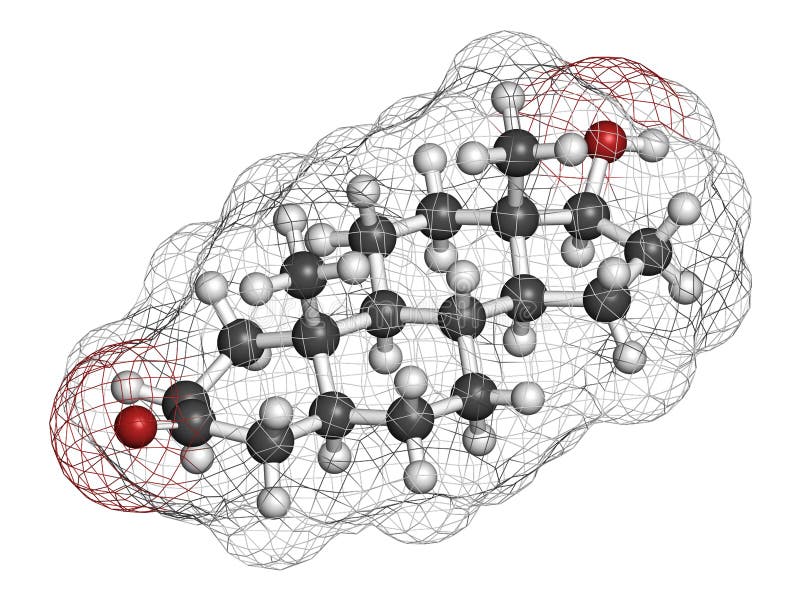 Dihydrotestosterone DHT, Androstanolone, Stanolone Hormone Molecule ...