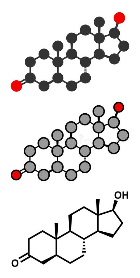 Dihydrotestosterone Icon. DHT Hormone Chemical Molecular Structure ...